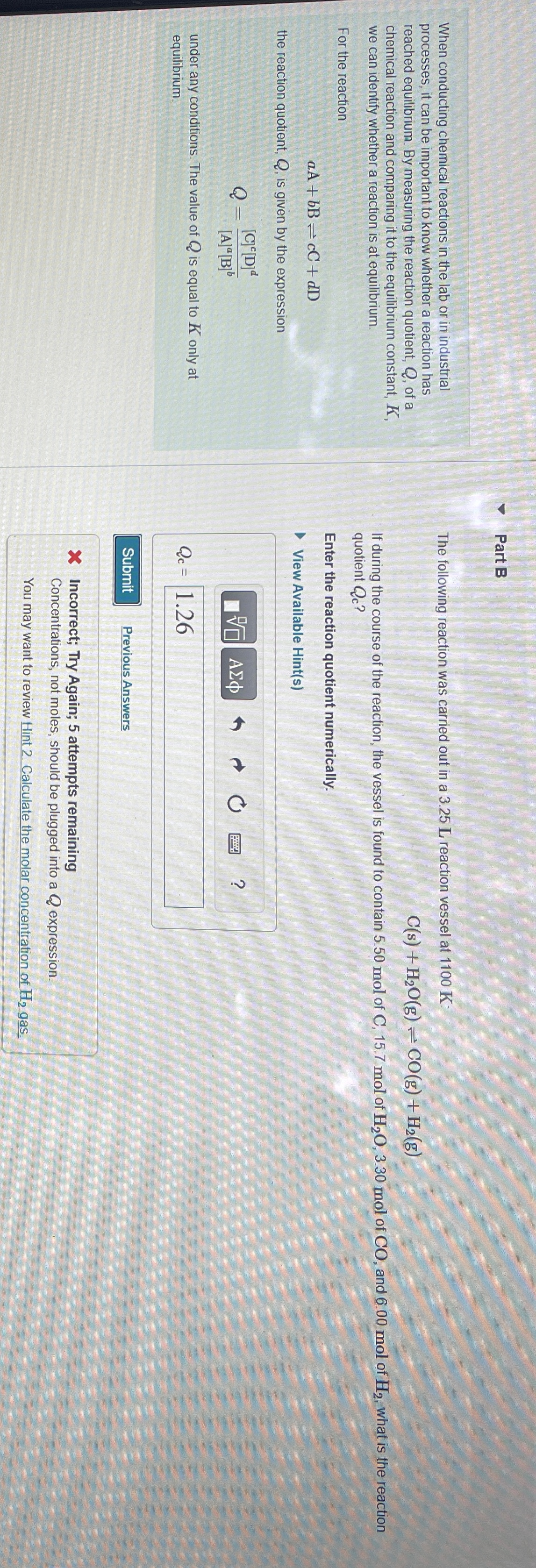 Part BWhen conducting chemical reactions in the lab | Chegg.com