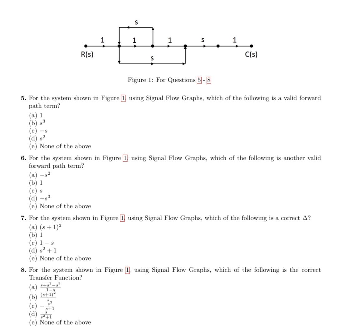 Solved F1gure 1: For Questions |sup|-||5. ﻿For the system | Chegg.com