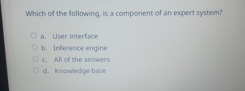 Solved Which of the following, is a component of an expert | Chegg.com