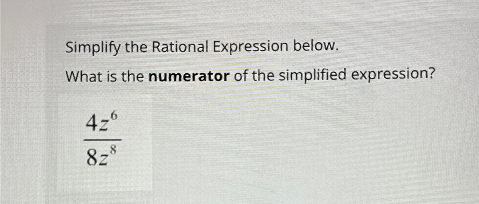 Solved Simplify the Rational Expression below.What is the | Chegg.com