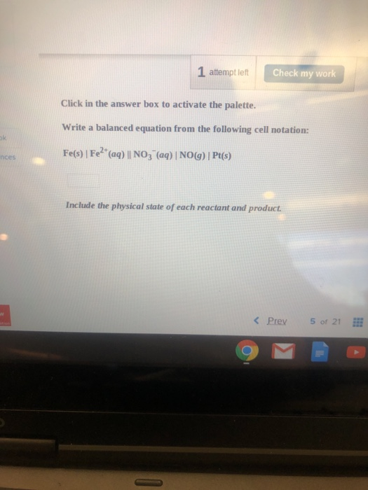 Solved 1 attempt left Check my work Click in the answer box | Chegg.com