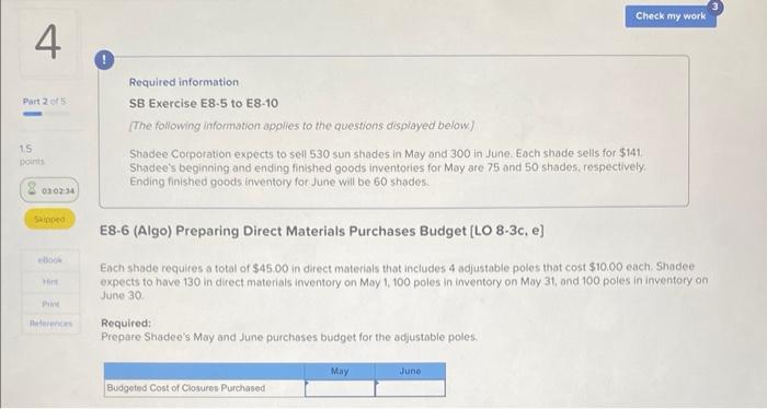 Solved Required information SB Exercise E8-5 to E8-10 The | Chegg.com