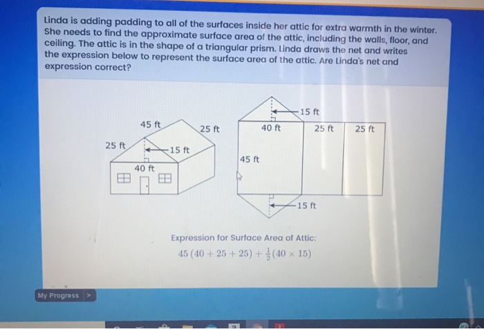 Solved Linda is adding padding to all of the surfaces inside | Chegg.com