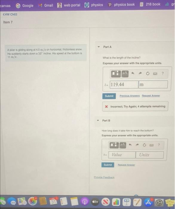 Solved canvas Google M Gmail web portal physics P physics | Chegg.com