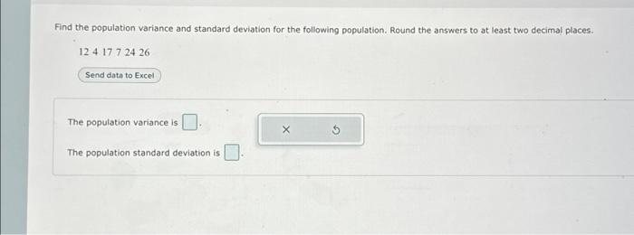 Solved Find the population variance and standard deviation | Chegg.com
