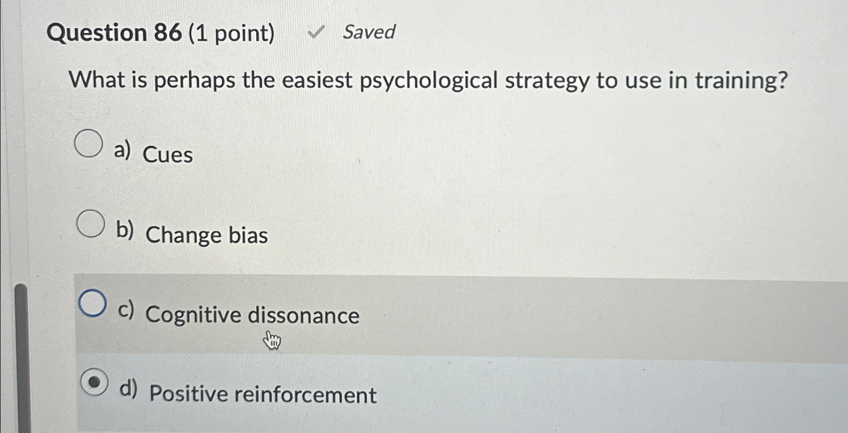 Solved Question 86 (1 ﻿point) ﻿SavedWhat is perhaps the | Chegg.com