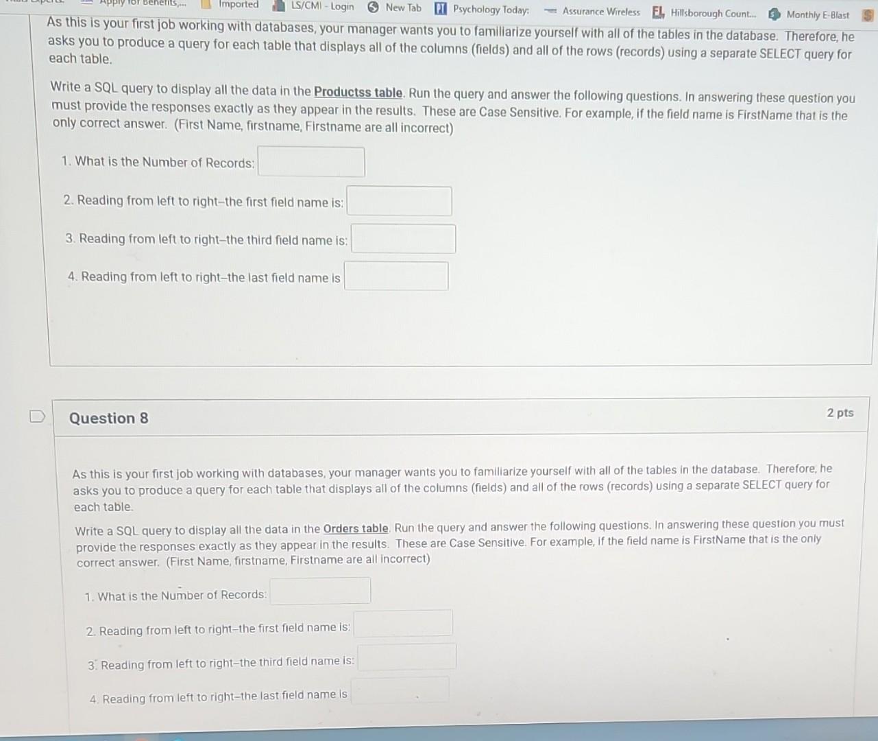 As this is your first job working with databases, | Chegg.com