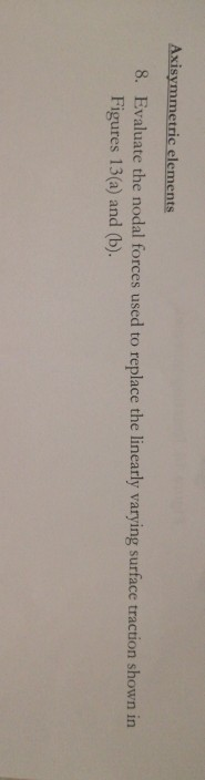 Solved Axisymmetric elements 8. Evaluate the nodal forces | Chegg.com