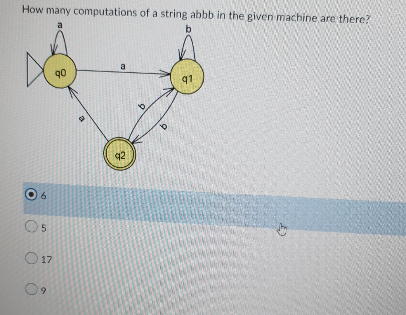 Solved How Many Computations Of A String Abbb In The Given 3641