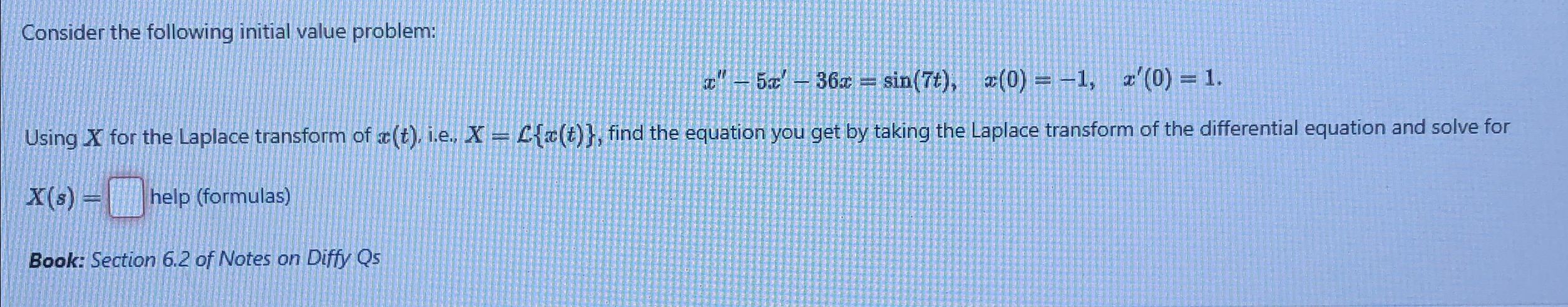 Solved Consider the following initial value | Chegg.com