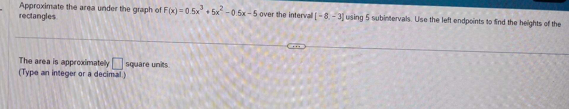 Solved Approximate the area under the graph of | Chegg.com