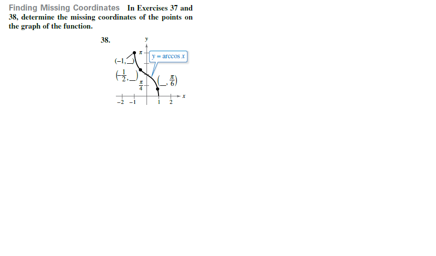 Solved Finding Missing Coordinates In Exercises 37 and38 6343