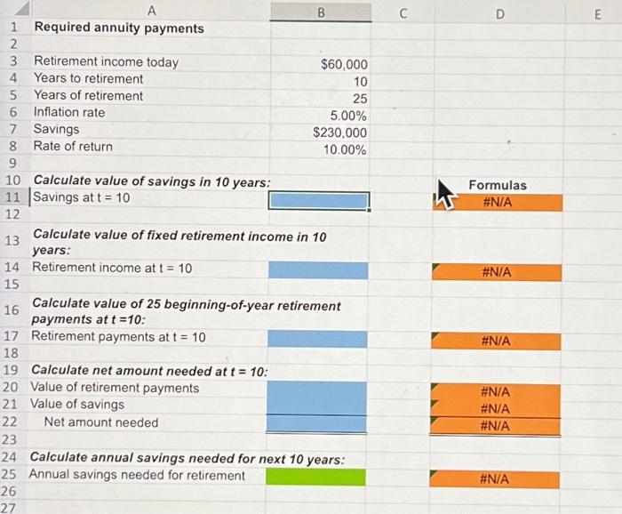 Solved Excel Online Structured Activity: Required annuity | Chegg.com