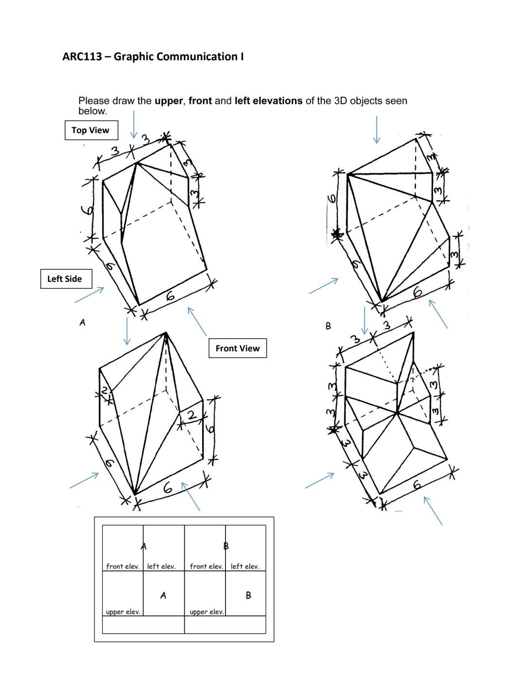 ARC113 - Graphic Communication I Please draw the | Chegg.com