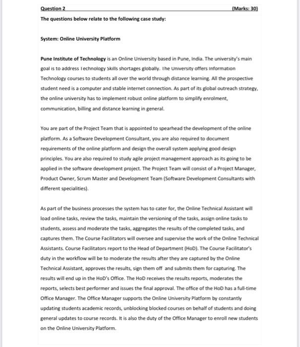 Solved The questions below relate to the following case | Chegg.com