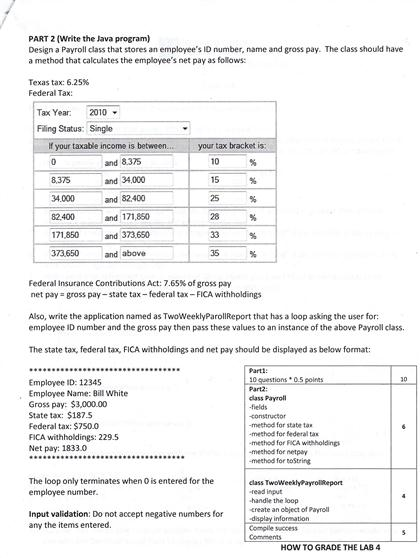 Solved Design a payroll class that stores and employee's 10 | Chegg.com