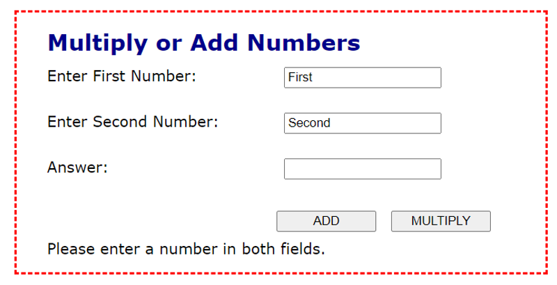 Solved How To Create An Error Message Using Jquery That