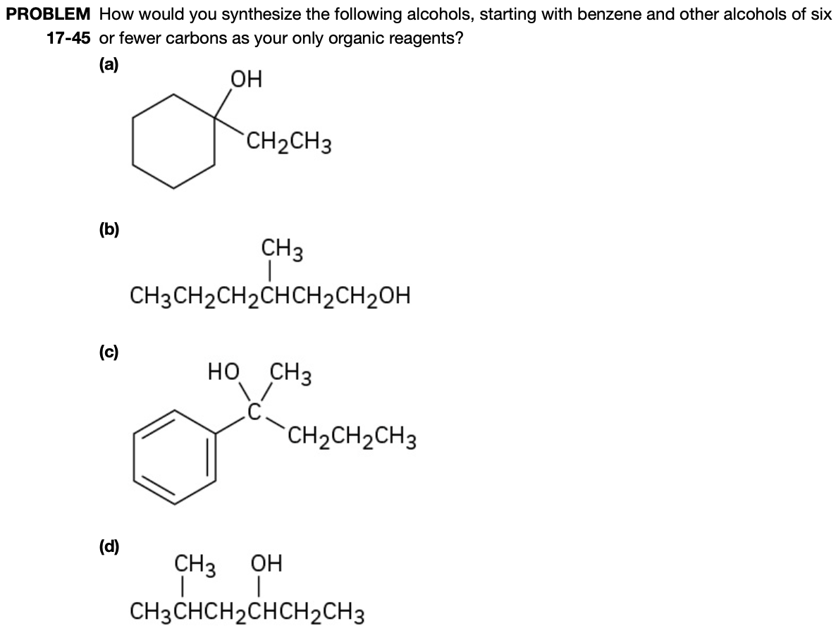 Solved PROBLEM 17-45 ﻿How would you synthesize the following | Chegg.com