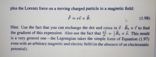 Solved plus the Lorentz force on a moving charged particle | Chegg.com