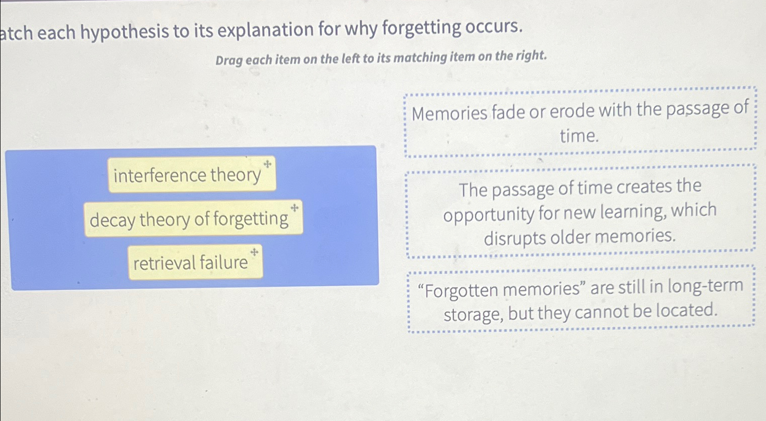 Solved match each hypothesis to its explanation for why | Chegg.com