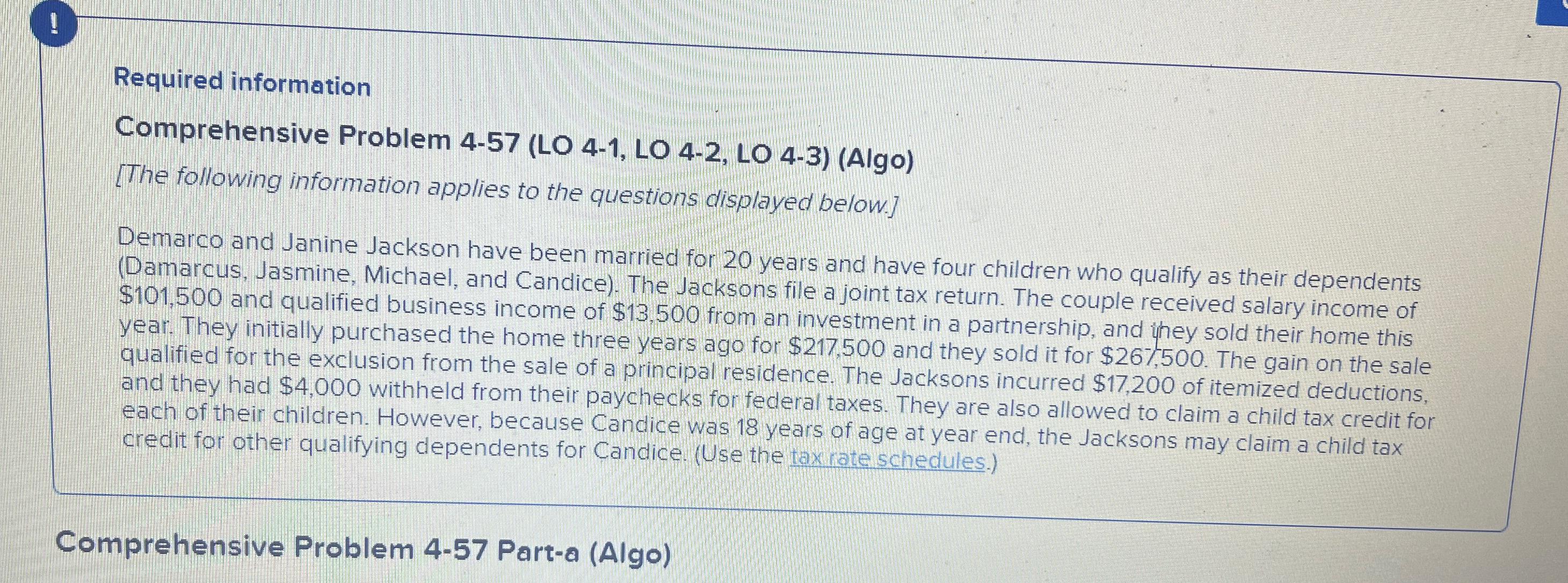 Solved !Required informationComprehensive Problem 4-57 (LO | Chegg.com