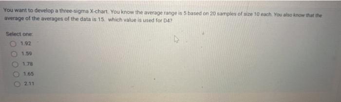 Solved You want to develop a three-sigma X-chart. You know | Chegg.com