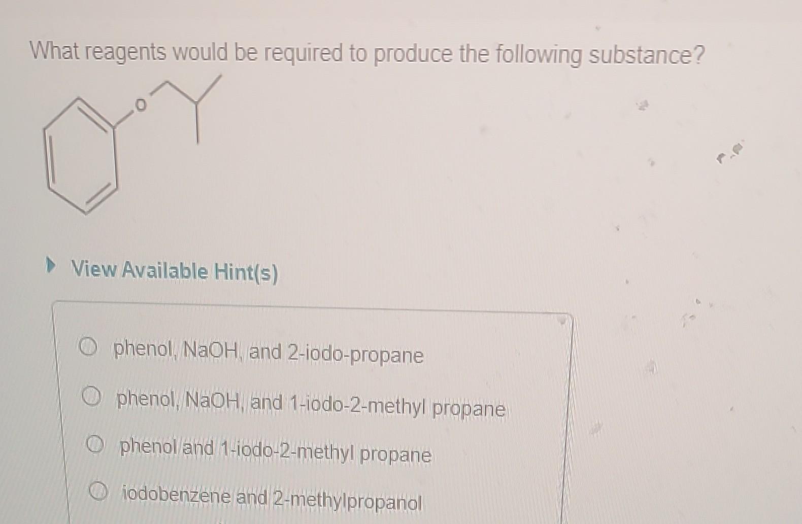 Solved What reagents would be required to produce the | Chegg.com