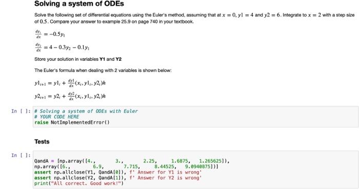 Solved Solve the following set of differential equations | Chegg.com