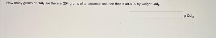Solved An aqueous solution of copper(II) iodide, CuI2, | Chegg.com