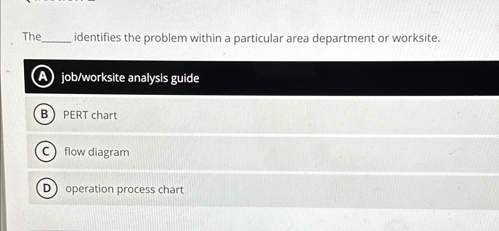 Solved The identifies the problem within a particular area | Chegg.com