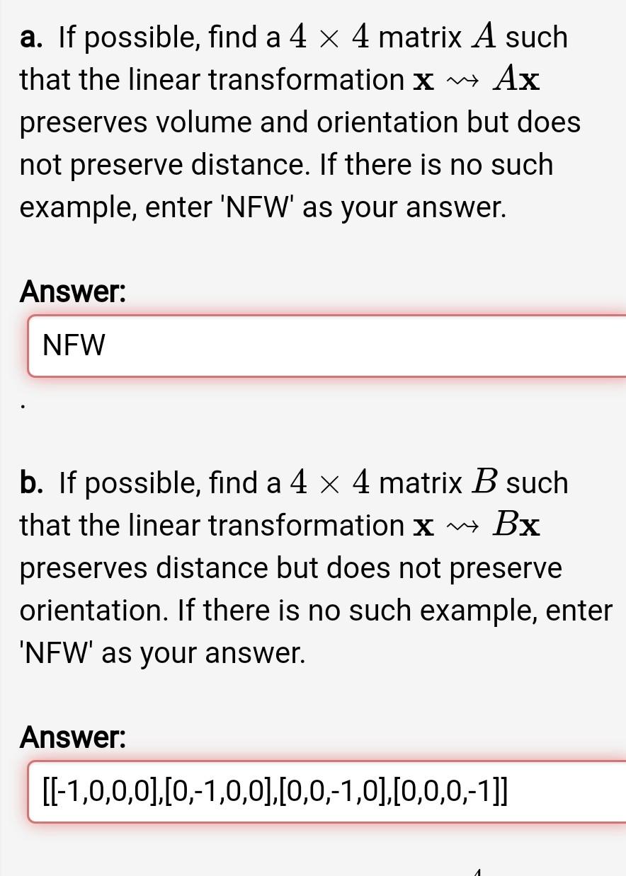 Solved b. Which of the following matrices are permutation | Chegg.com