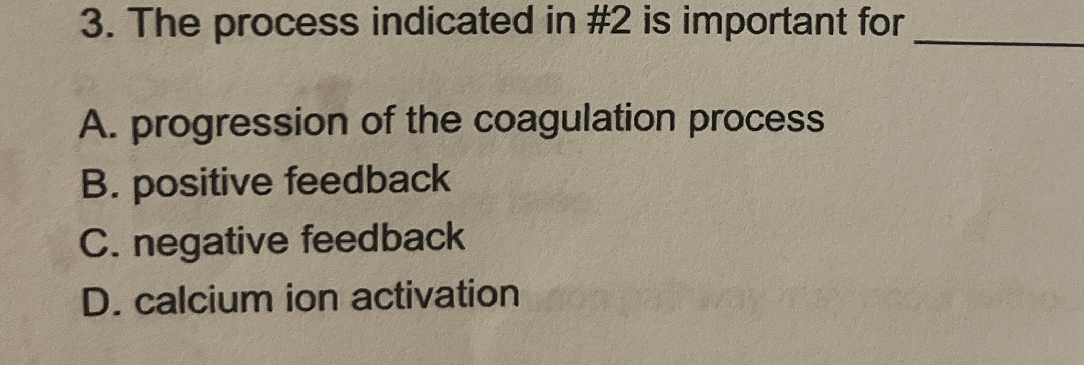 Solved The process indicated in #2 ﻿is important forA. | Chegg.com