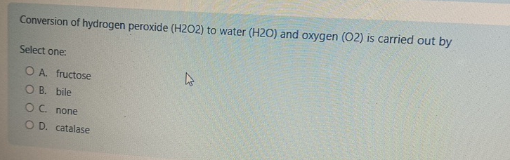 Solved Conversion of hydrogen peroxide (H2O2) ﻿to water | Chegg.com