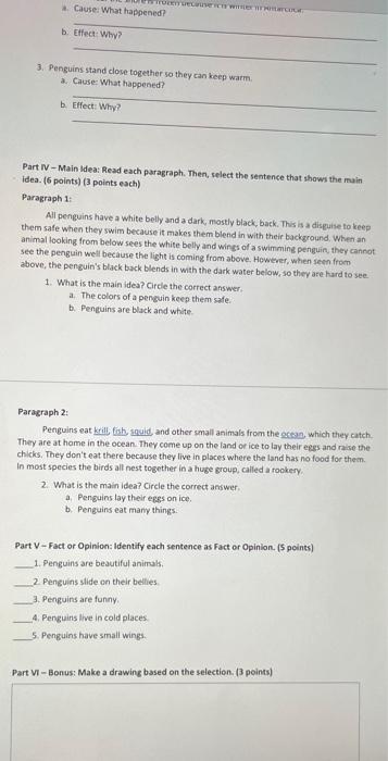 Part I-Story Details: Select the correct answer, (5 | Chegg.com