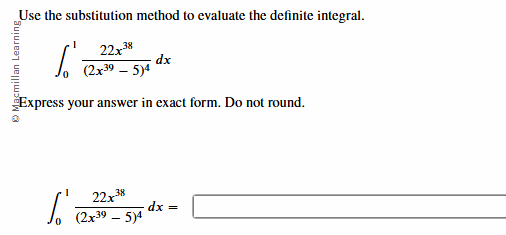 Solved Use the substitution method to ﻿evaluate the definite | Chegg.com