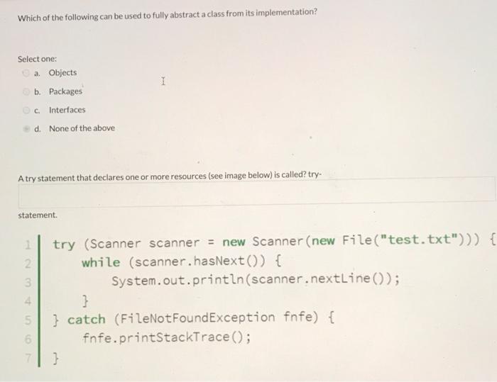 Solved Which of the following can be used to fully abstract | Chegg.com