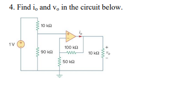 Solved Find io ﻿and vo in ﻿the circuit below. | Chegg.com