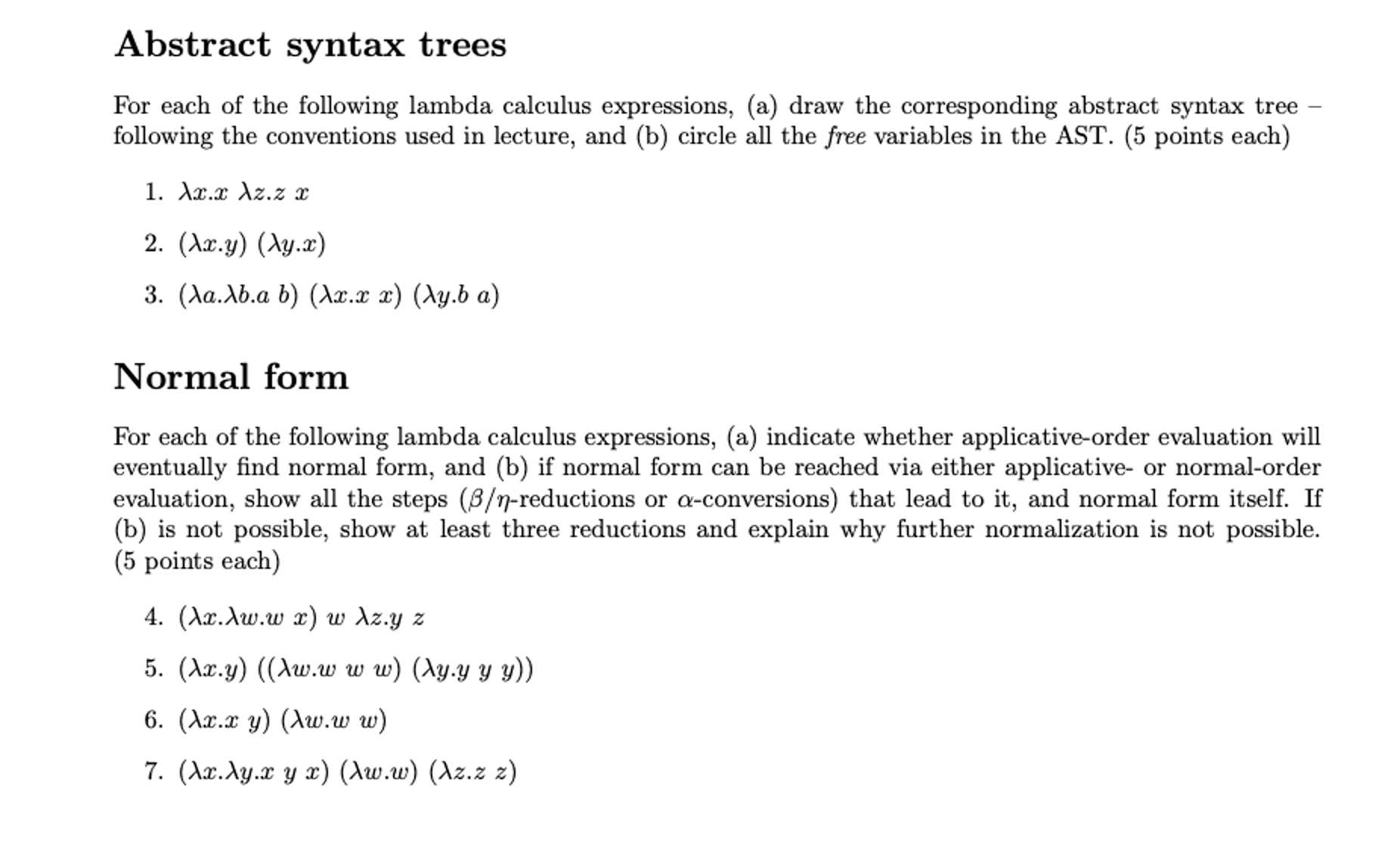 Solved Abstract Syntax Treesfor Each Of The Following Lambda