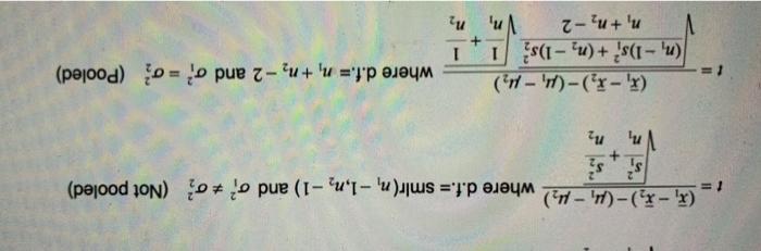Solved How do you know whether to use the pooled formula or | Chegg.com
