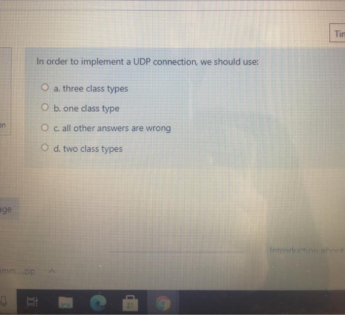 Solved In order to implement a UDP connection, we should | Chegg.com