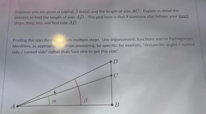 Solved Suppose you are given a (alpha), B (beta), and the | Chegg.com