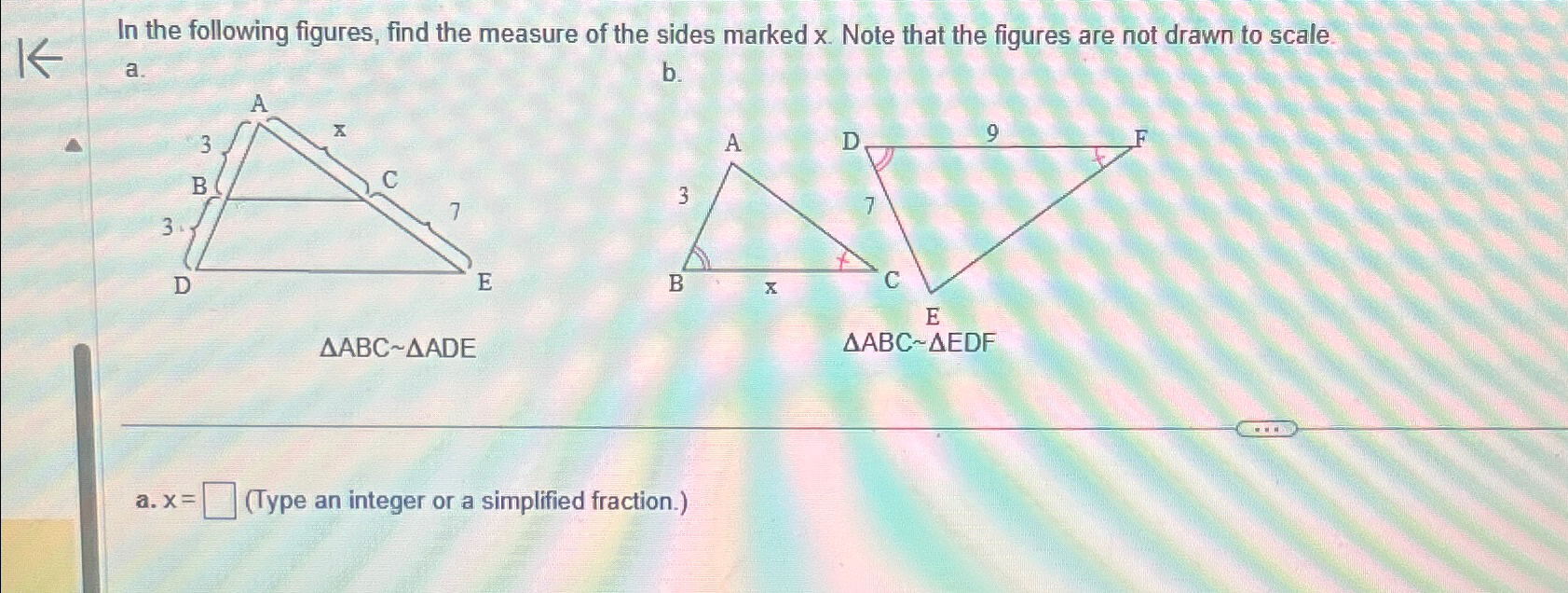 Solved In the following figures, find the measure of the | Chegg.com