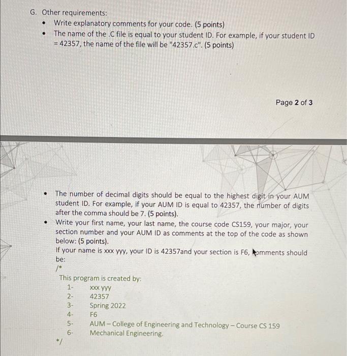 Solved name: retaj alobaid id: 65609 pleas use tge id and | Chegg.com