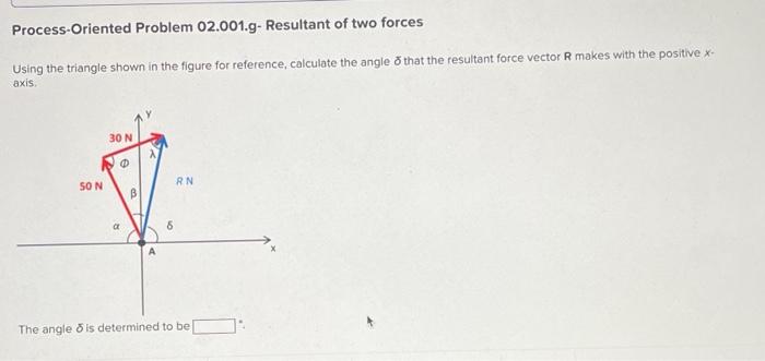 Solved Process-Oriented Problem 02.001.g. Resultant of two | Chegg.com