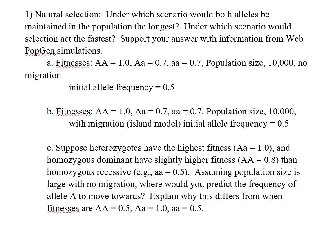 Solved 3) For each graph, explain whether natural selection, | Chegg.com