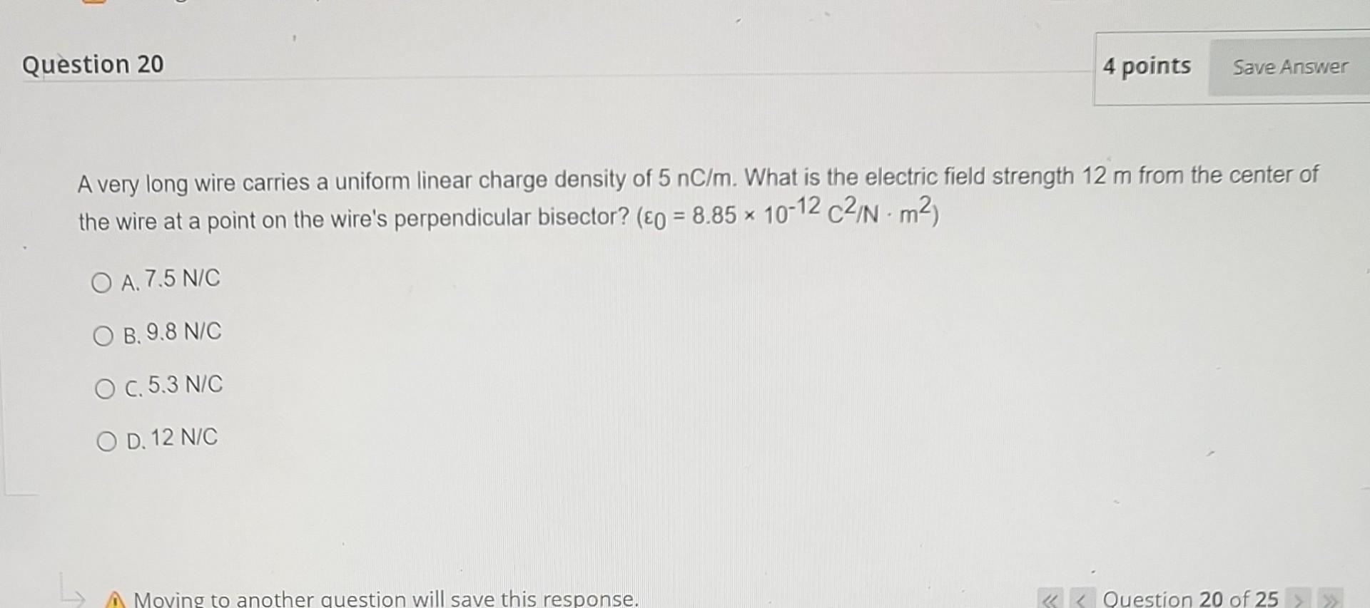 Solved A very long wire carries a uniform linear charge | Chegg.com