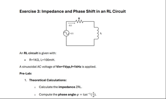 Solved An RL circuit is given with:R = 1k ohmL=100mHA | Chegg.com
