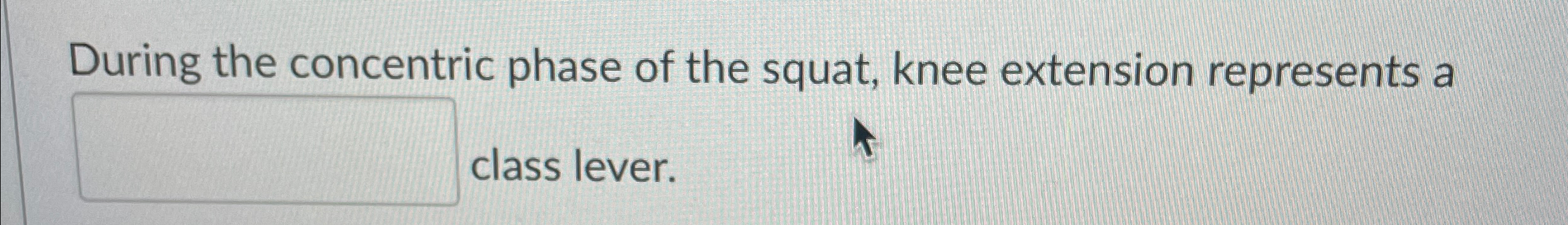 Solved During the concentric phase of the squat, knee | Chegg.com
