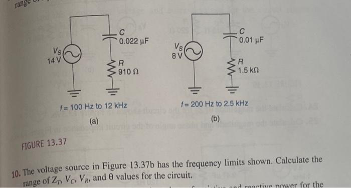Solved FIGURE 13.37 10. The voltage source in Figure 13.37b | Chegg.com
