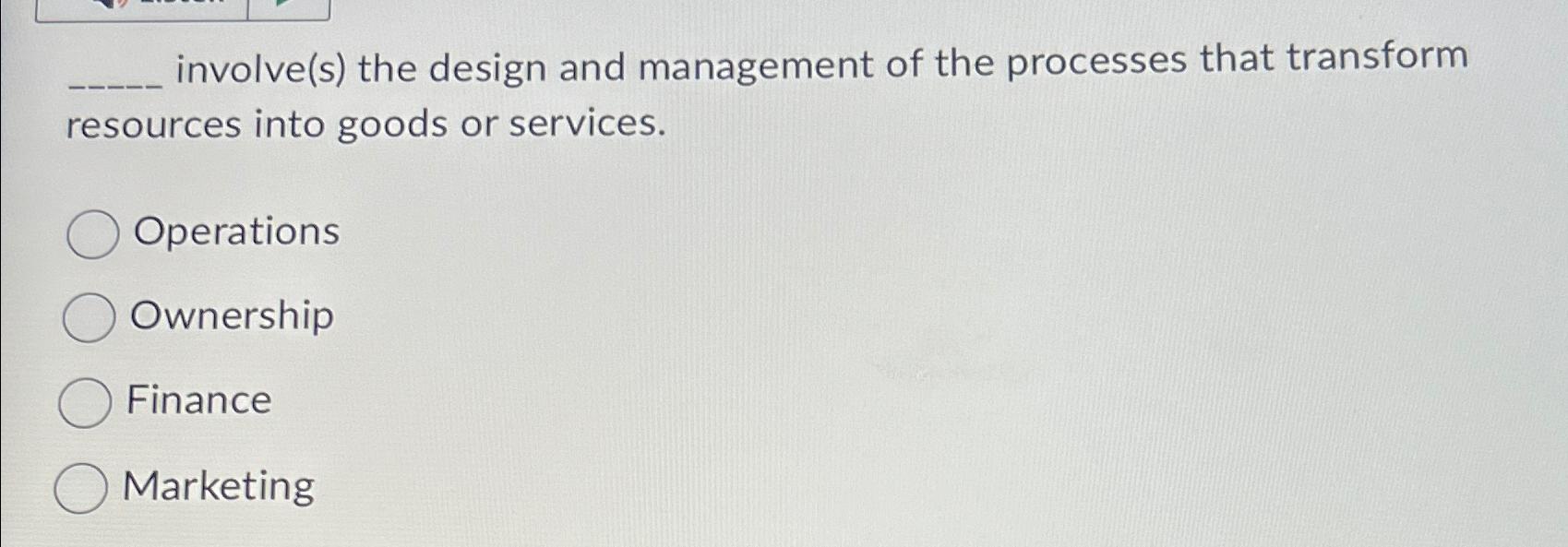 Solved involve(s) ﻿the design and management of the | Chegg.com
